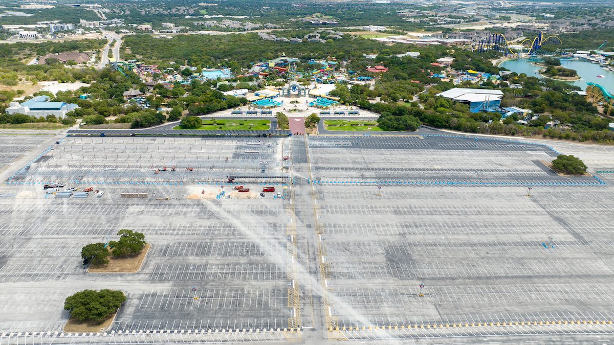 SeaWorld San Antonio installs new solar parking lot canopy