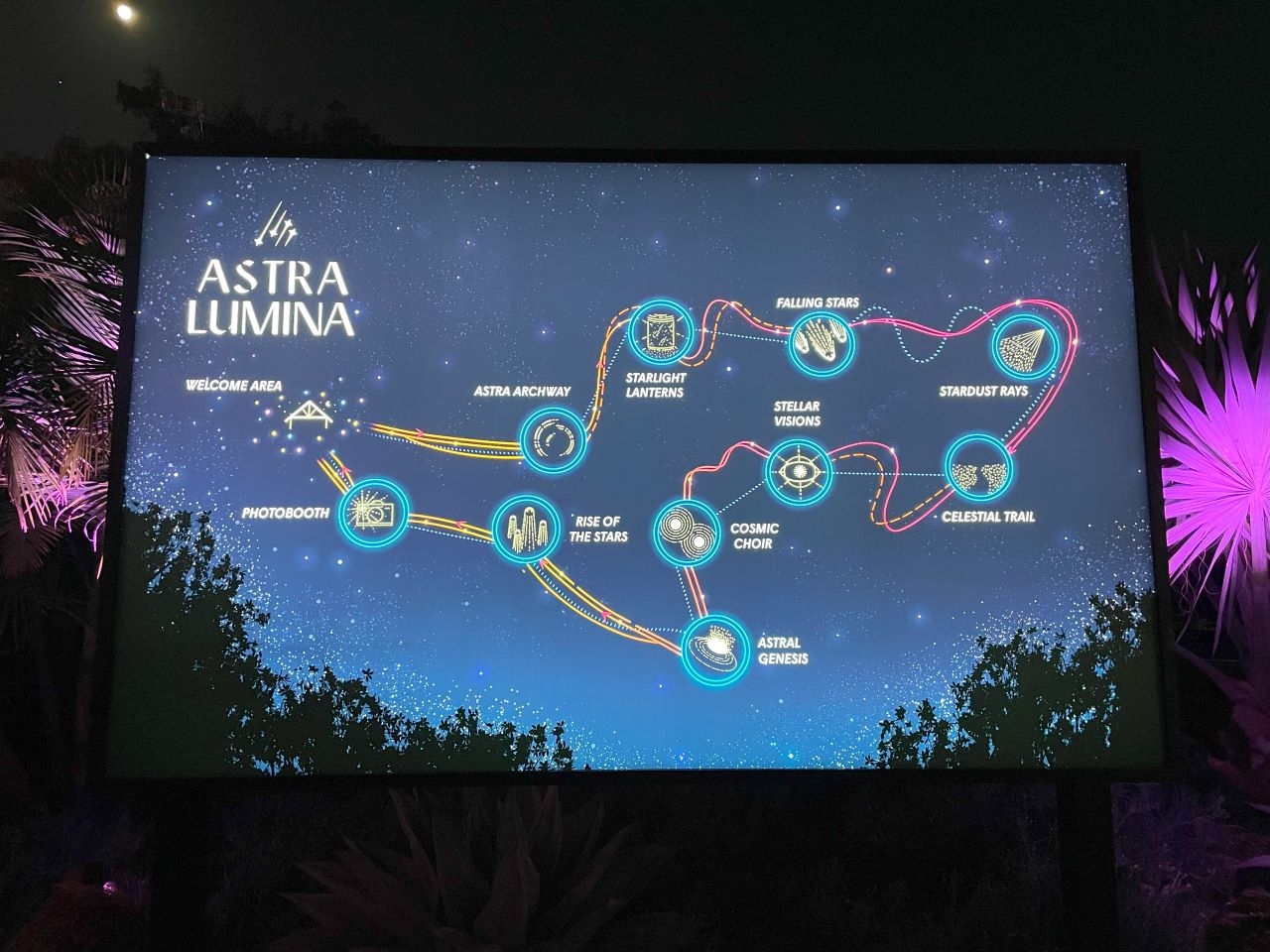 Nighttime light show ‘Astra Lumina’ creates a magical atmosphere