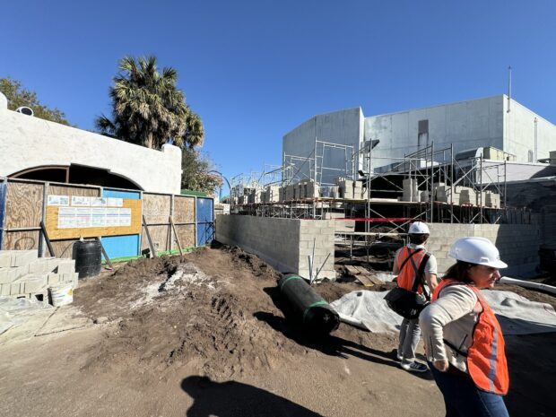 Inside Seaworld's Penguin Trek roller coaster construction site