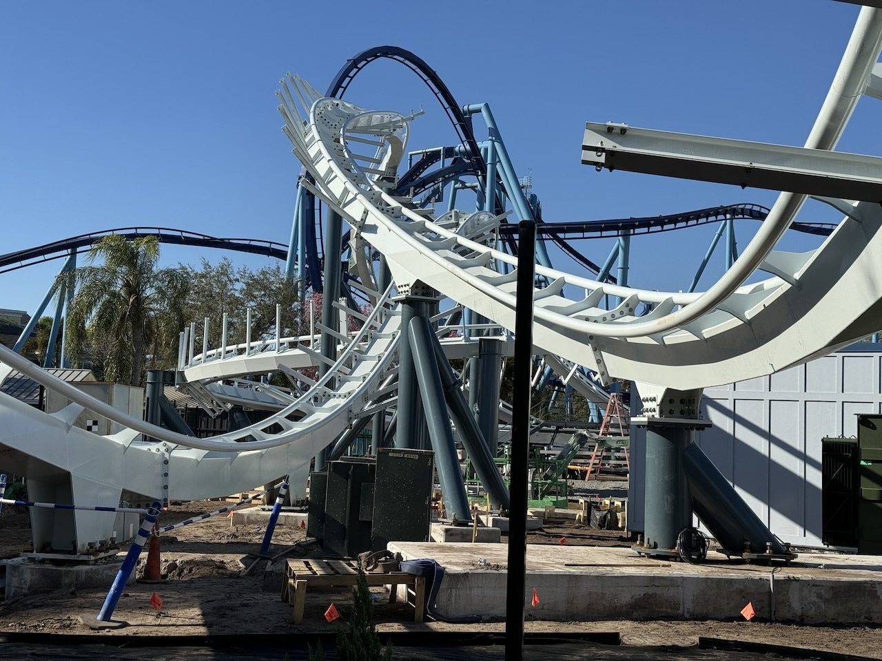 Inside Seaworld's Penguin Trek roller coaster construction site
