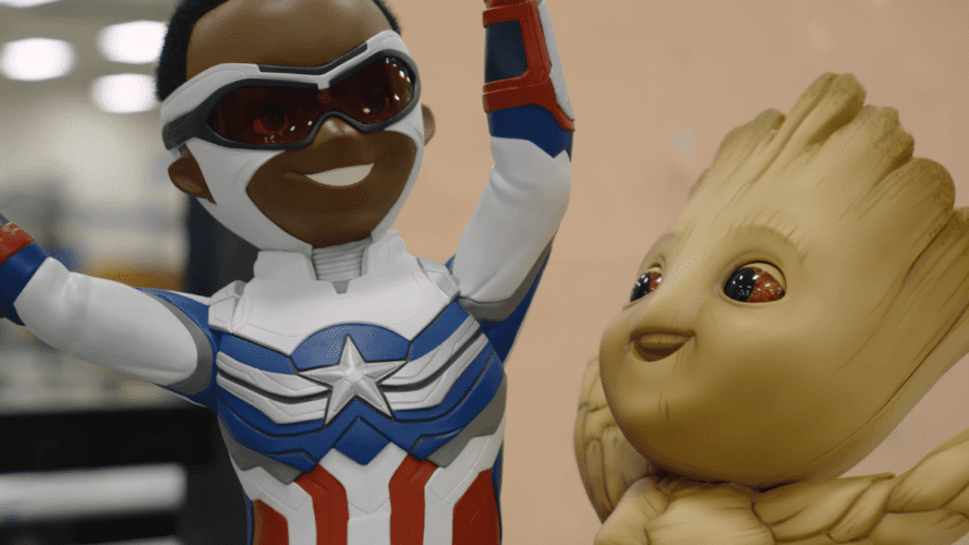 Marvel characters in 'It's a Small World with Groot' at Tokyo Disney