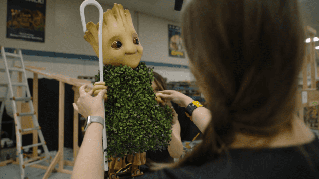 Marvel characters in 'It's a Small World with Groot' at Tokyo Disney