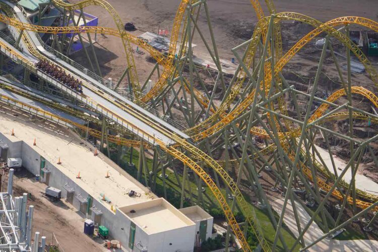 Construction update: Starfall Racers coaster train at Epic Universe