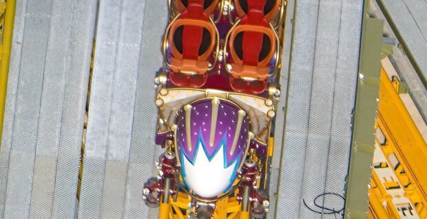 Construction update: Starfall Racers coaster train at Epic Universe