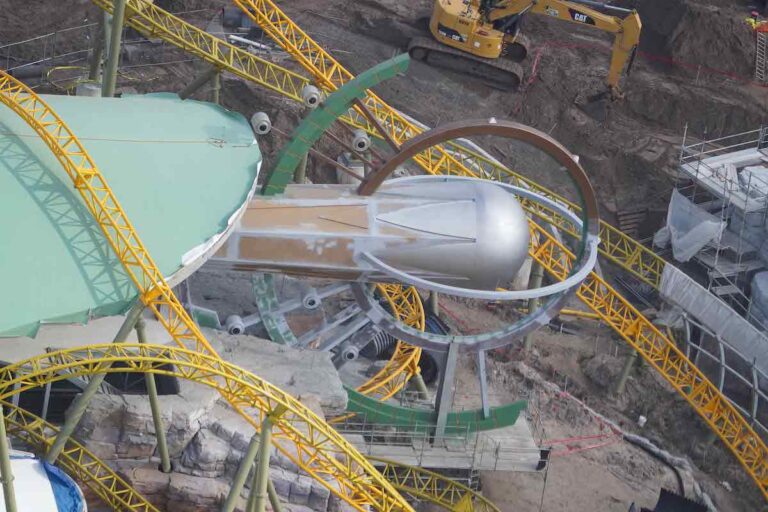 Construction update: Starfall Racers coaster train at Epic Universe