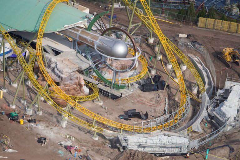 Construction update: Starfall Racers coaster train at Epic Universe