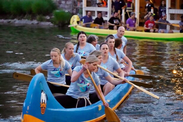 A look at Disney cast member canoe races at Magic Kingdom