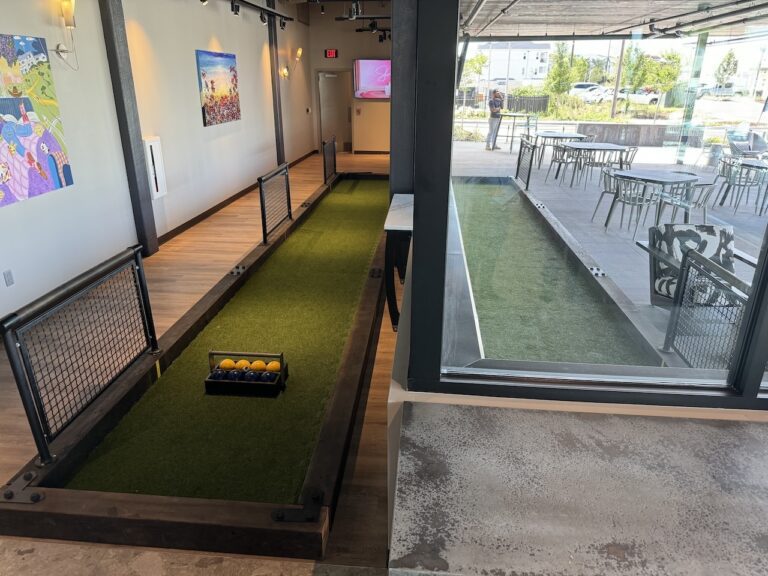 Pinstripes bowling, bocce, and dining open near theme parks