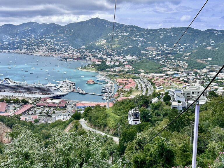 The Skyride to Paradise Point offers sky-high views of St. Thomas