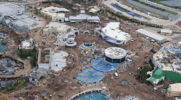 Construction: Chronos Device rises at Epic Universe park entrance