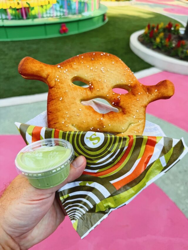 DreamWorks Land snack menus with prices (Shrekzel!)