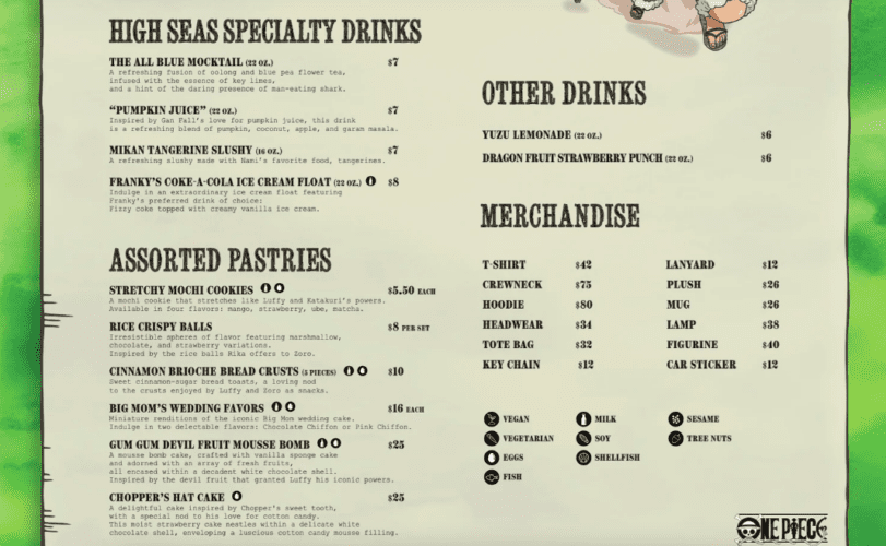 One Piece Cafe inspired by the manga now open in Las Vegas