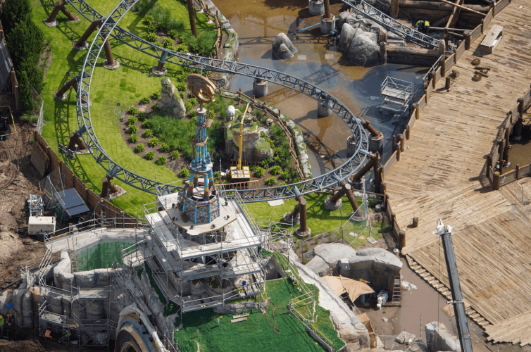 Epic Universe construction update: Toothless, Hiccup in Isle of Berk