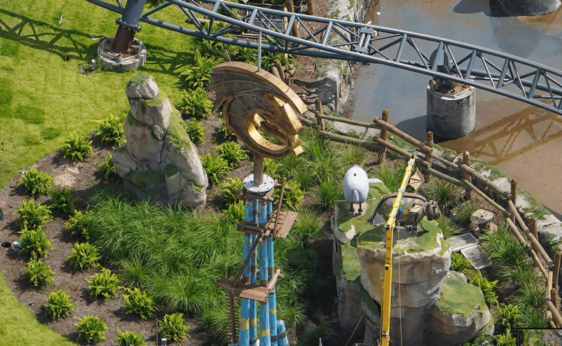 Epic Universe construction update: Toothless, Hiccup in Isle of Berk
