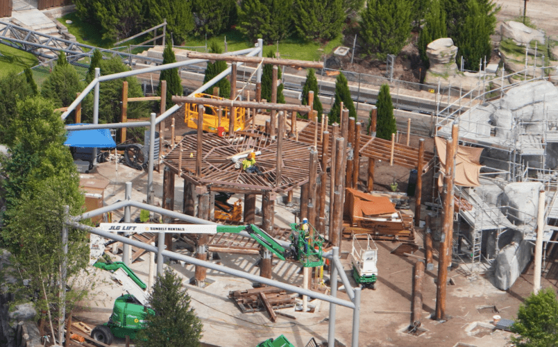 Epic Universe construction update: Toothless, Hiccup in Isle of Berk