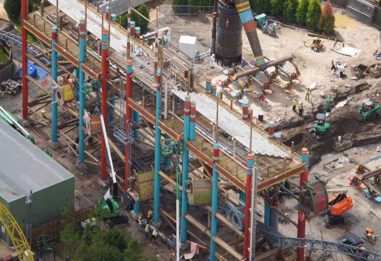 Epic Universe construction update: Toothless, Hiccup in Isle of Berk