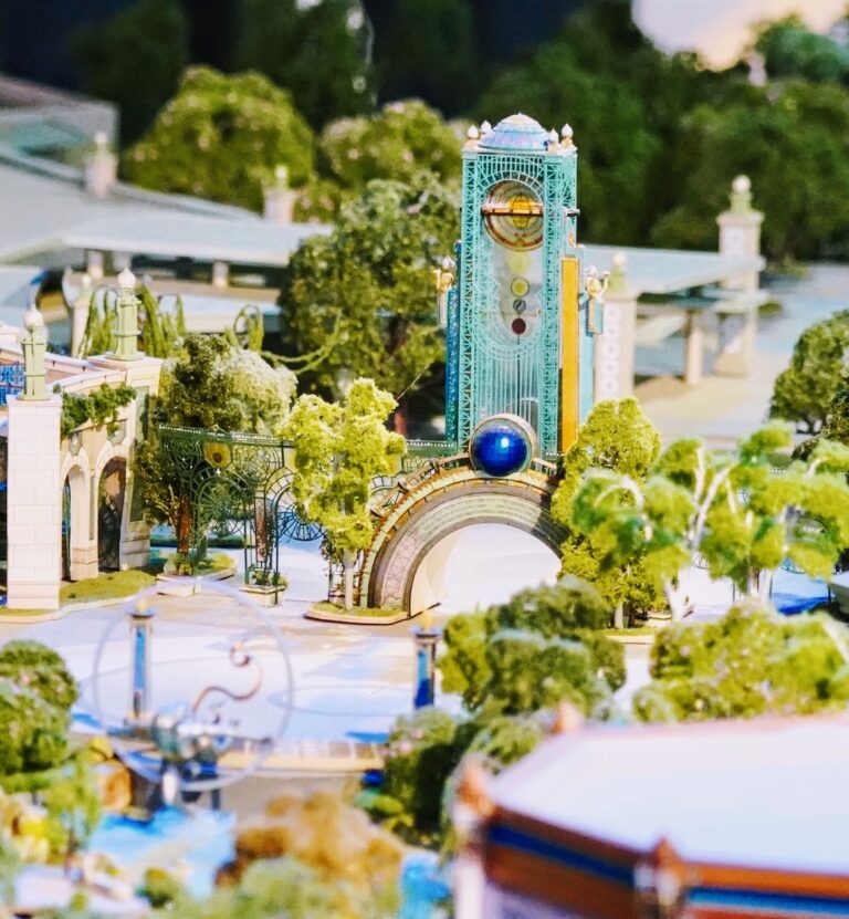 A closer look at teeny-tiny details of the Epic Universe scale model