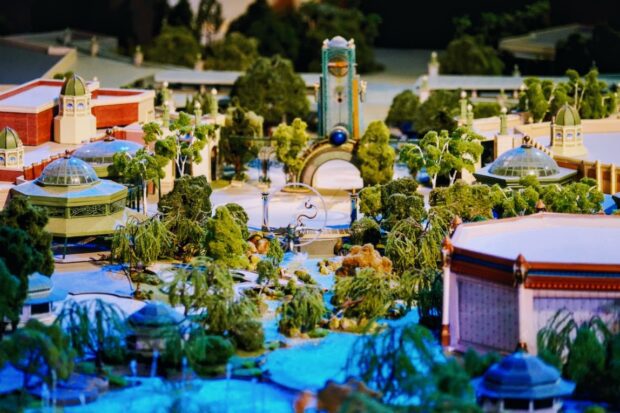 A closer look at teeny-tiny details of the Epic Universe scale model