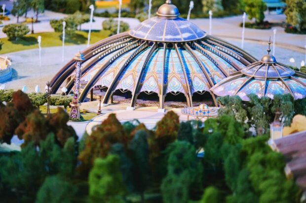 A closer look at teeny-tiny details of the Epic Universe scale model