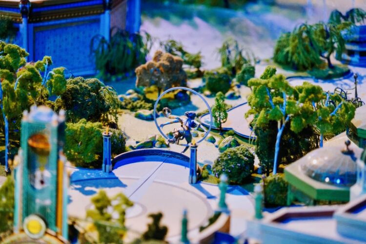 A closer look at teeny-tiny details of the Epic Universe scale model