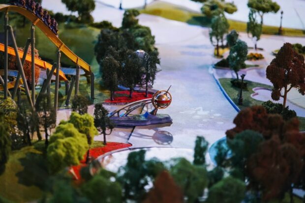 A closer look at teeny-tiny details of the Epic Universe scale model