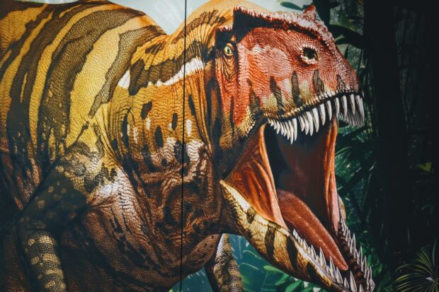 Dinosaur fossils in Charlotte for Discovery Place Science exhibit