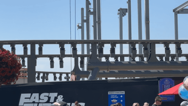 Fast & Furious: Hollywood Drift coaster construction at Universal