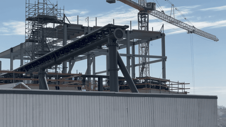 Fast & Furious: Hollywood Drift coaster construction at Universal