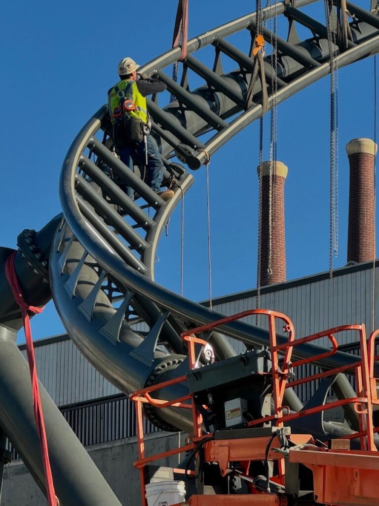 Fast & Furious: Hollywood Drift coaster construction at Universal