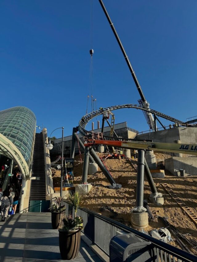 Fast & Furious: Hollywood Drift coaster construction at Universal