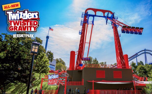 Twizzlers Twisted Gravity swing opening at Hersheypark in 2025