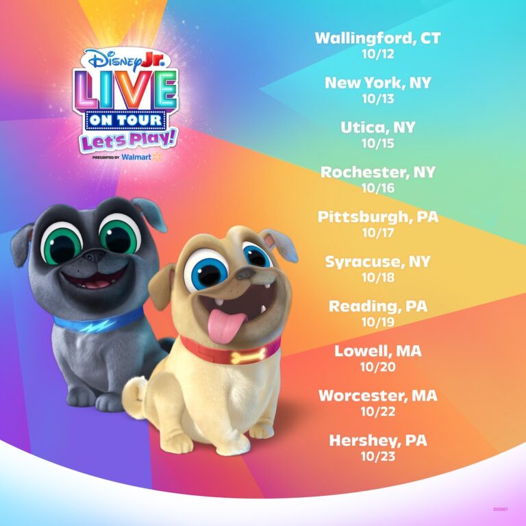 Disney Jr. Live on Tour: Let's Play! fall 2024 dates and characters