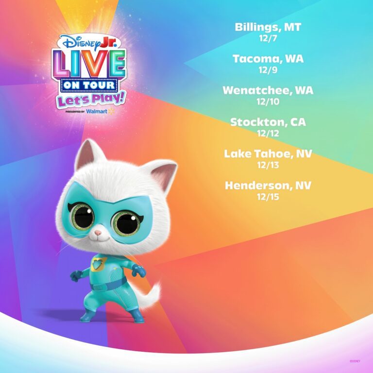 Disney Jr. Live on Tour: Let's Play! fall 2024 dates and characters
