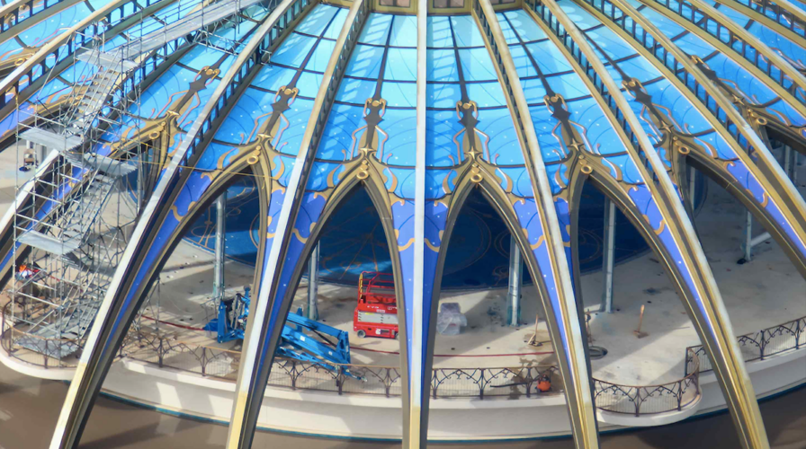 Celestial Park at Epic Universe stuns in new construction photos