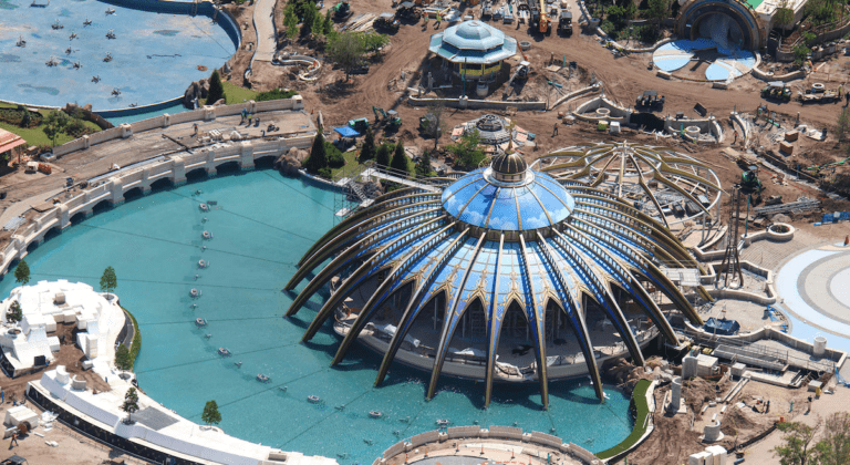 Celestial Park at Epic Universe stuns in new construction photos