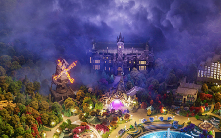 Frankenstein windmill fire test in Dark Universe at Epic Universe