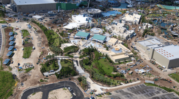 Celestial Park at Epic Universe stuns in new construction photos