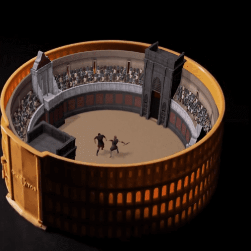 Gladiator 2 popcorn bucket from Cinemark is an AR arena