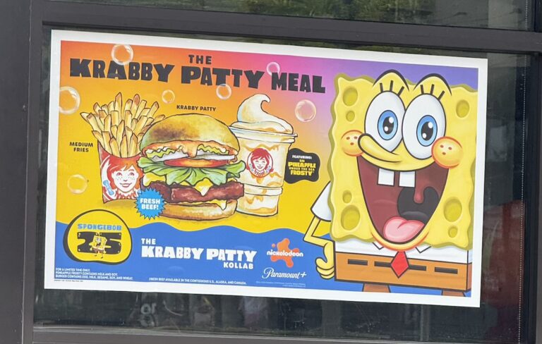We tried the Krabby Patty Kollab Burger at Wendy's