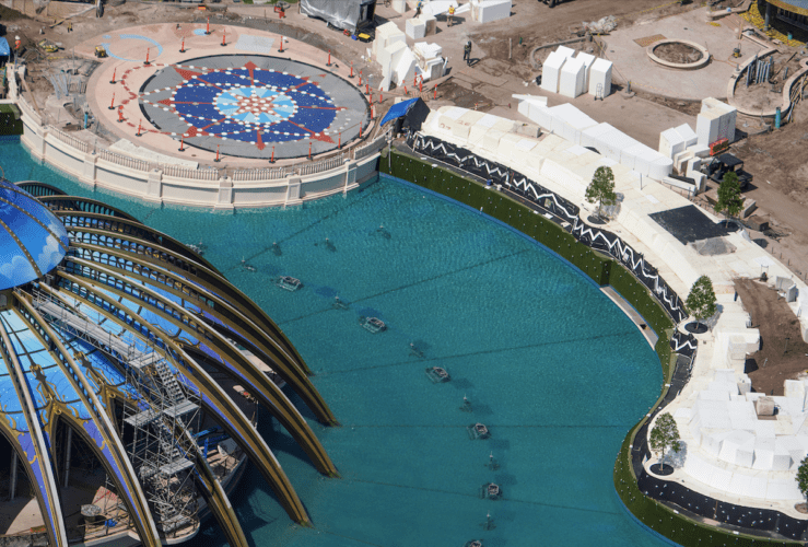 Celestial Park at Epic Universe stuns in new construction photos