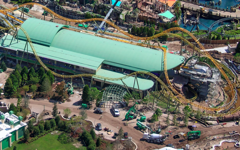 Celestial Park at Epic Universe stuns in new construction photos