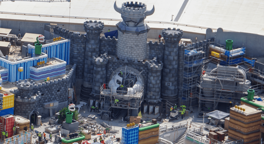 Epic Universe construction: Bowser at Super Nintendo World