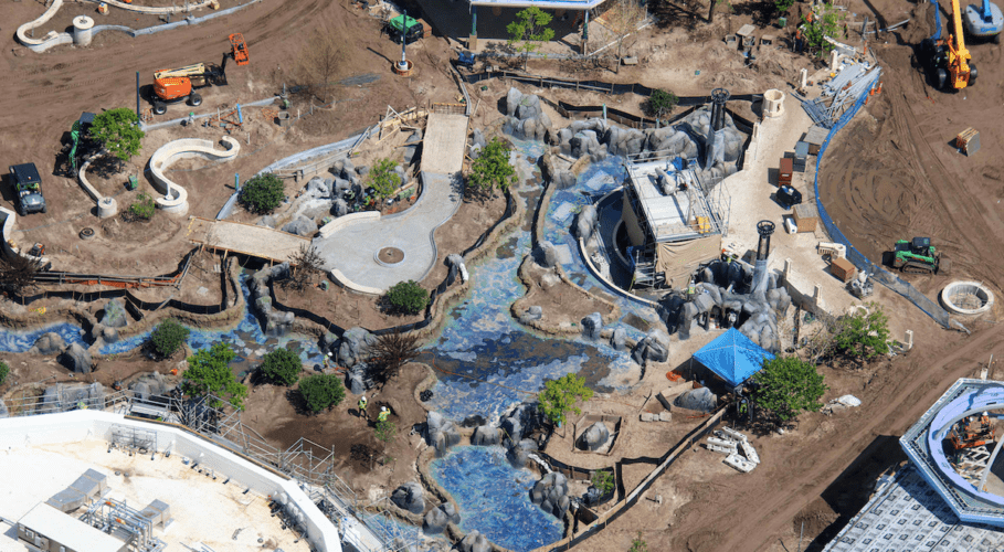 Celestial Park at Epic Universe stuns in new construction photos