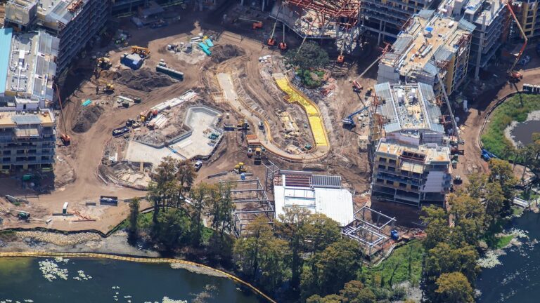 Disney Lakeshore Lodge construction at former River Country site