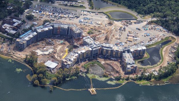 Disney Lakeshore Lodge construction at former River Country site
