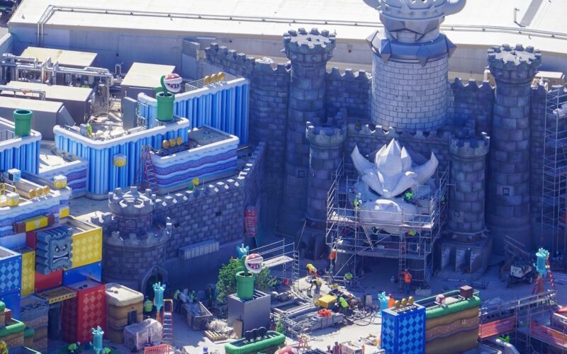 Epic Universe construction: Bowser at Super Nintendo World