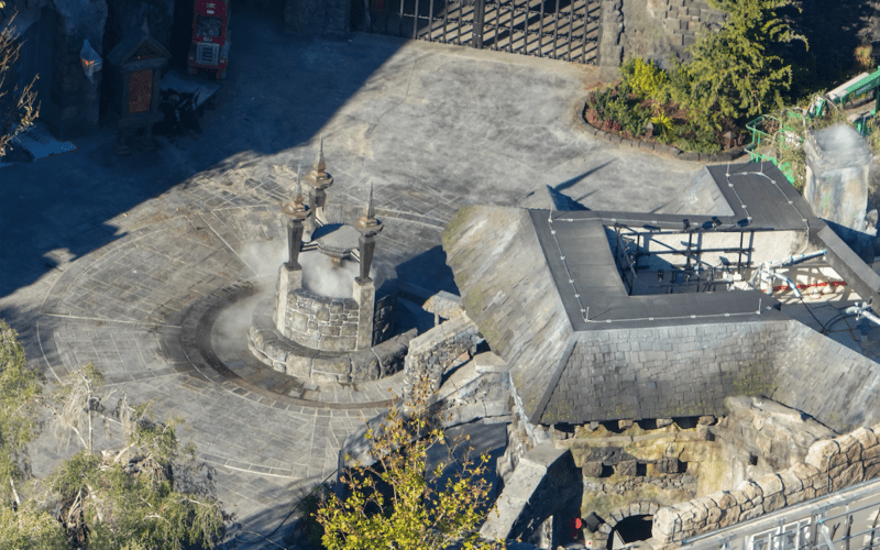 Epic Universe construction update: Fog in Berk and Darkmoor