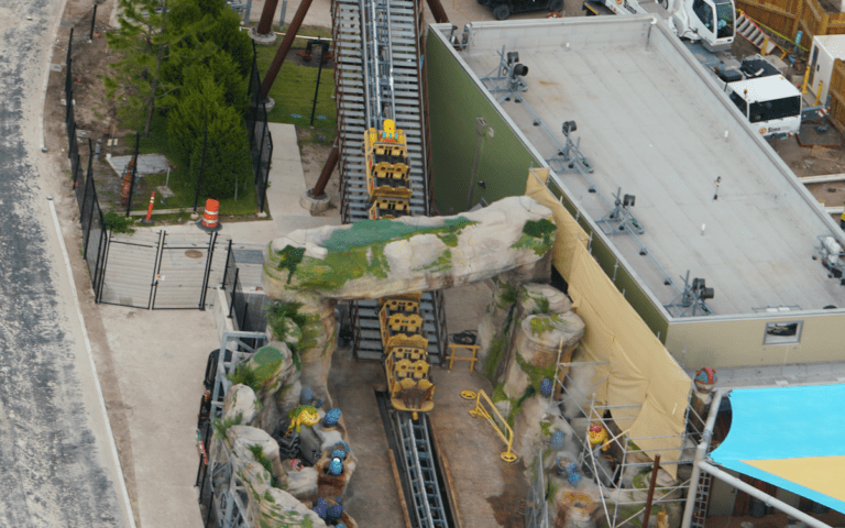 Hiccup's Wing Gliders coaster testing at Epic Universe