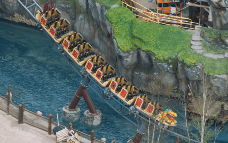 Hiccup's Wing Gliders coaster testing at Epic Universe