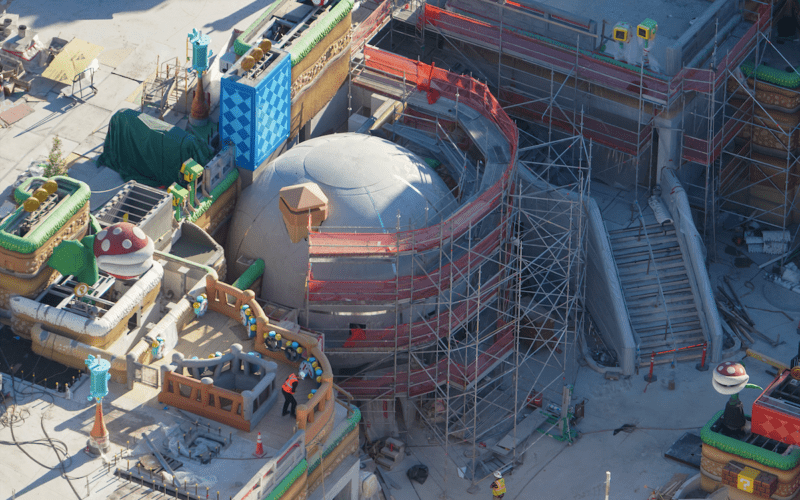 Toadstool Café at Epic Universe construction update